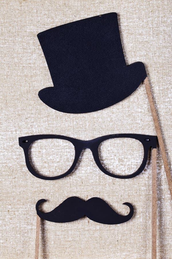 Wedding Props Mustache and Glasses Stock Image - Image of love, glasses ...