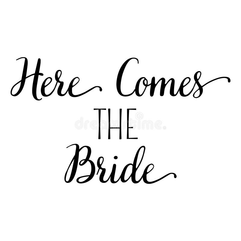 Here comes the bride. stock vector. Illustration of party - 264428537