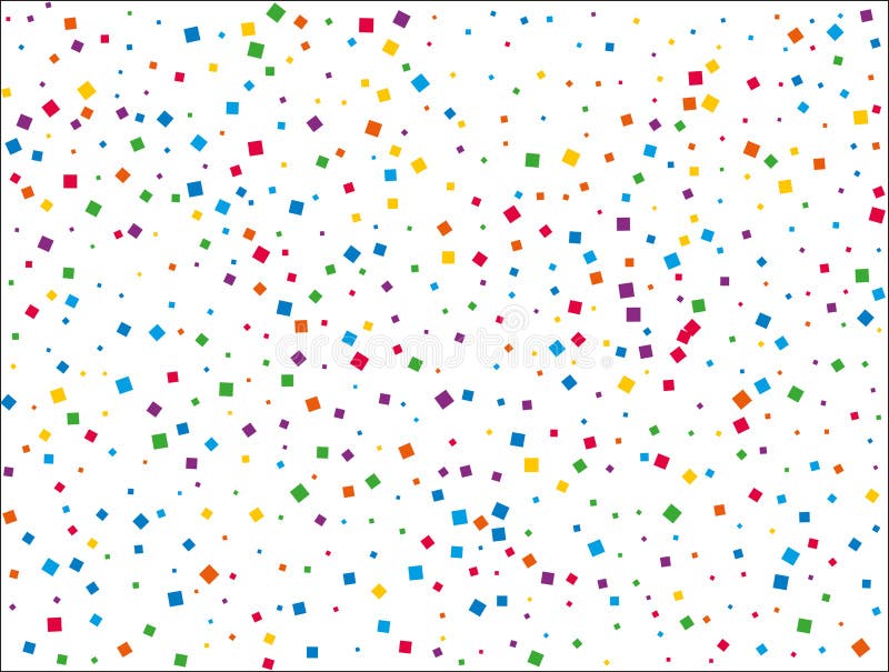 Wedding Rainbow Squares Confetti. Vector Illustration. Stock Vector ...