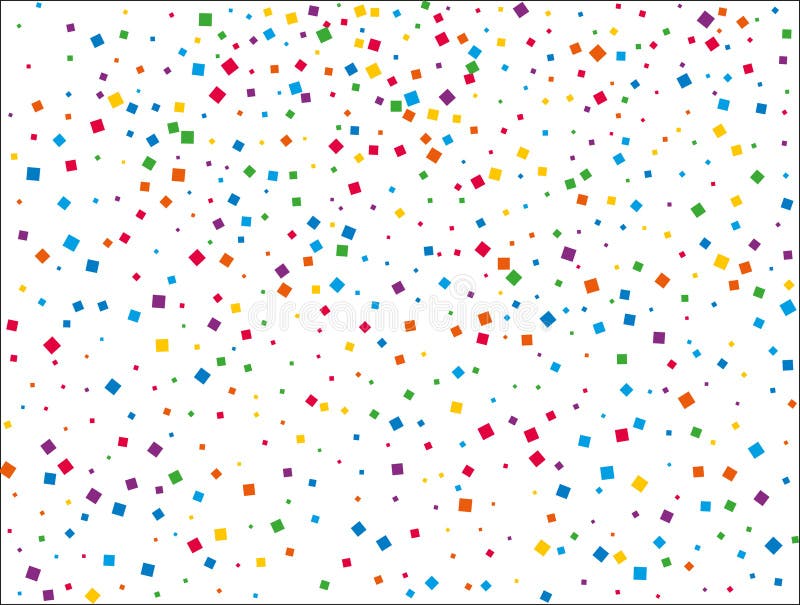 Wedding Rainbow Squares Confetti. Vector Illustration. Stock ...