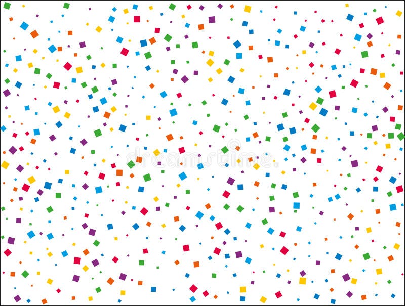 Wedding Rainbow Squares Confetti. Vector Illustration. Stock Vector ...