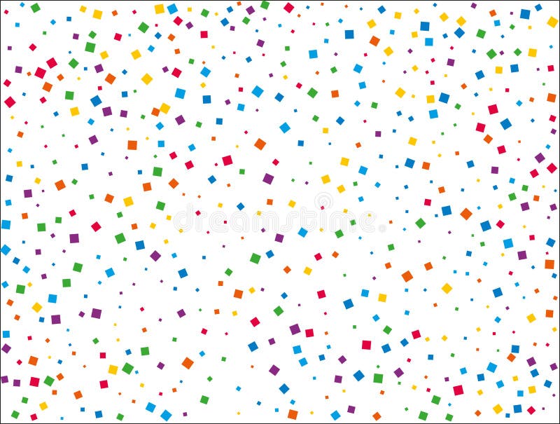 Wedding Rainbow Squares Confetti. Vector Illustration. Stock Vector ...