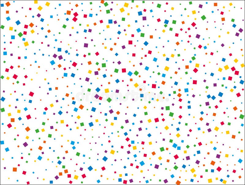 Wedding Rainbow Squares Confetti. Vector Illustration. Stock Vector ...