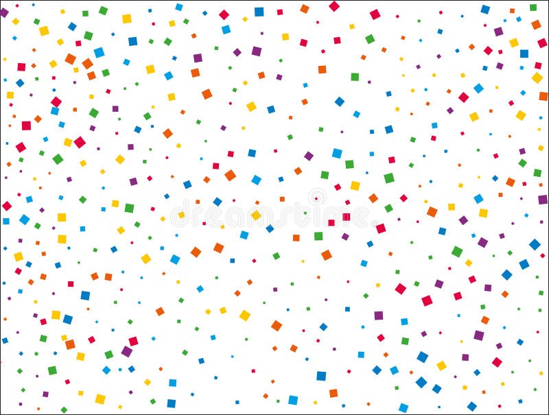 Wedding Rainbow Squares Confetti. Vector Illustration. Stock Vector ...