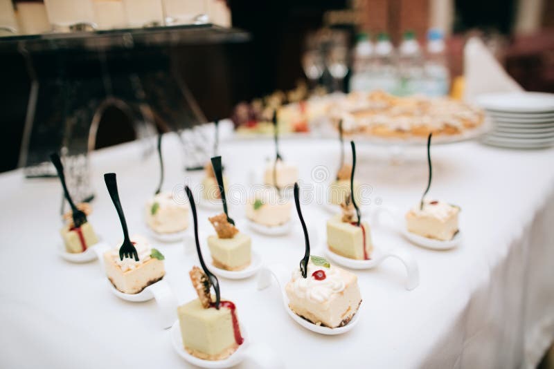 Wedding Reception Bar Food and Drink. Party in Restaurant Stock Photo ...