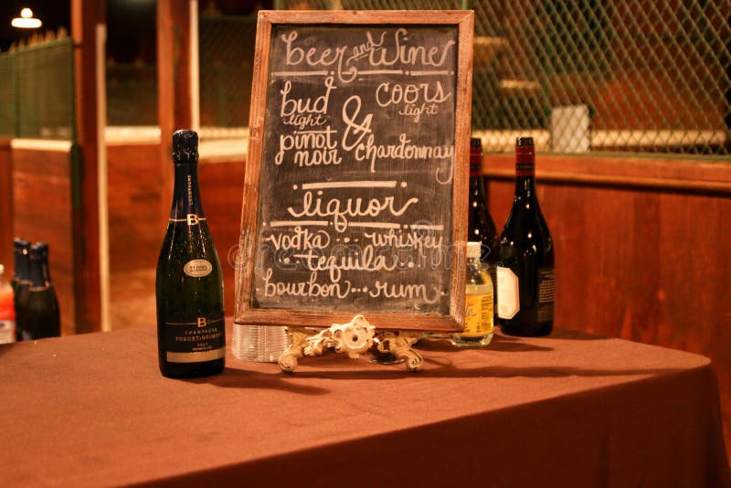 Wedding Reception Bar editorial photo. Image of whiskey - 44262841