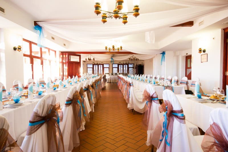 Wedding Reception Place Ready To Receive Guests Stock Image - Image of ...