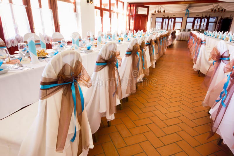 Wedding Reception Place Ready To Receive Guests Stock Image - Image of ...