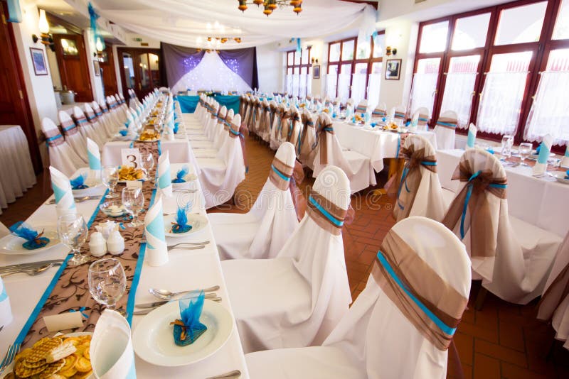 Wedding Reception Place Ready To Receive Guests Stock Image - Image of ...