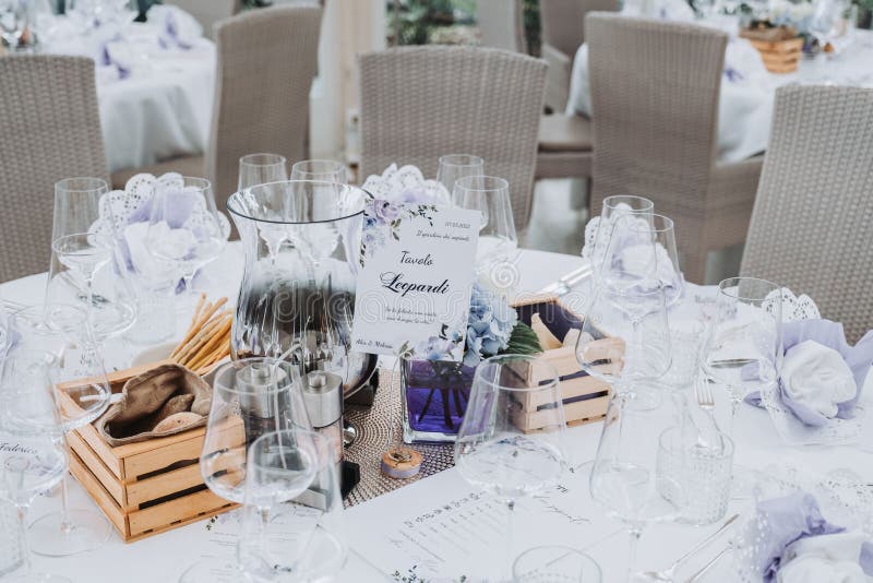 Wedding Reception Table with Elegant Floral Decorations Stock Photo ...
