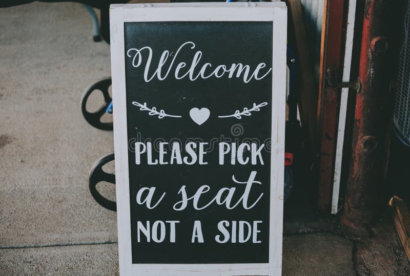 Wedding Reception. Welcome Sign Stock Photo - Image of colorful, sign ...