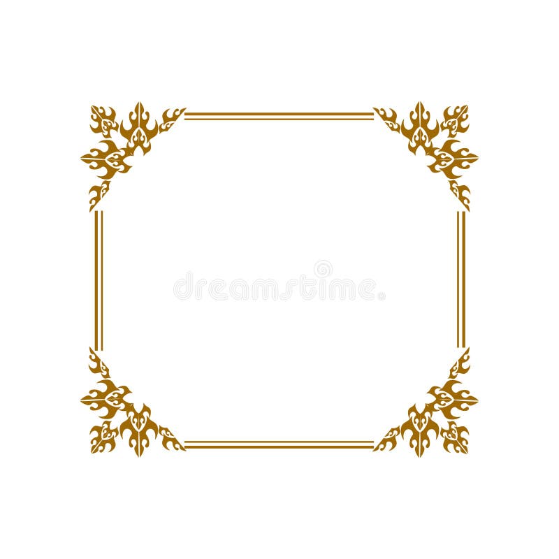 Wedding Rectangle Golden Rectangle Frames Stock Vector - Illustration ...