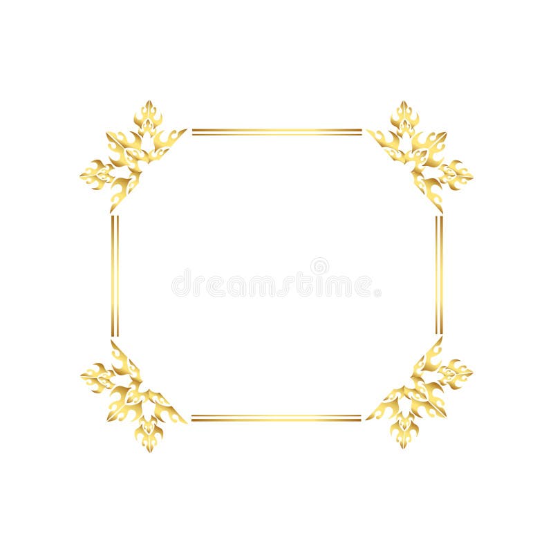 Wedding Rectangle Golden Rectangles Stock Vector - Illustration of ...