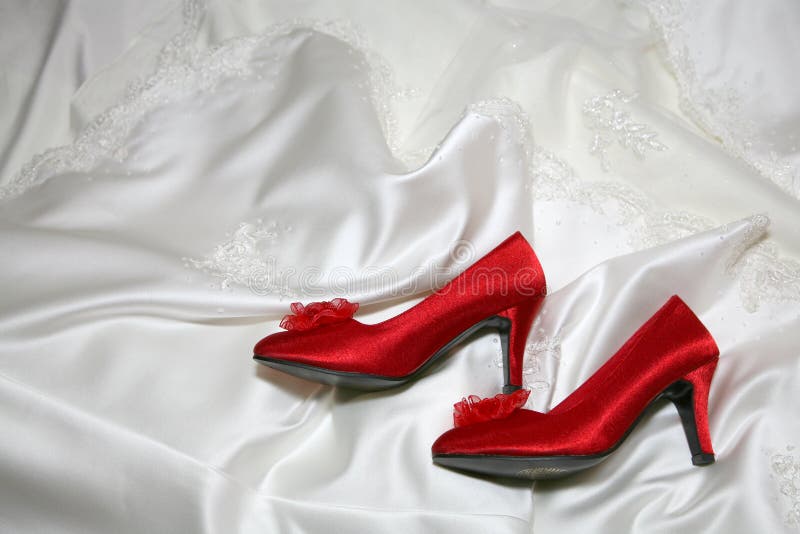 Wedding red shoes stock image. Image of wedding, details - 6619077