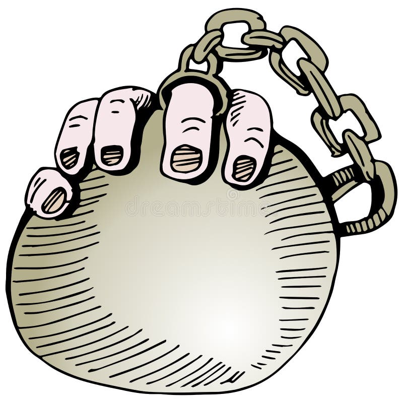 Wedding Ring Ball and Chain Stock Vector - Illustration of graphic ...