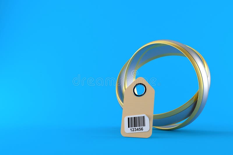 Wedding ring with barcode stock illustration. Illustration of pair ...