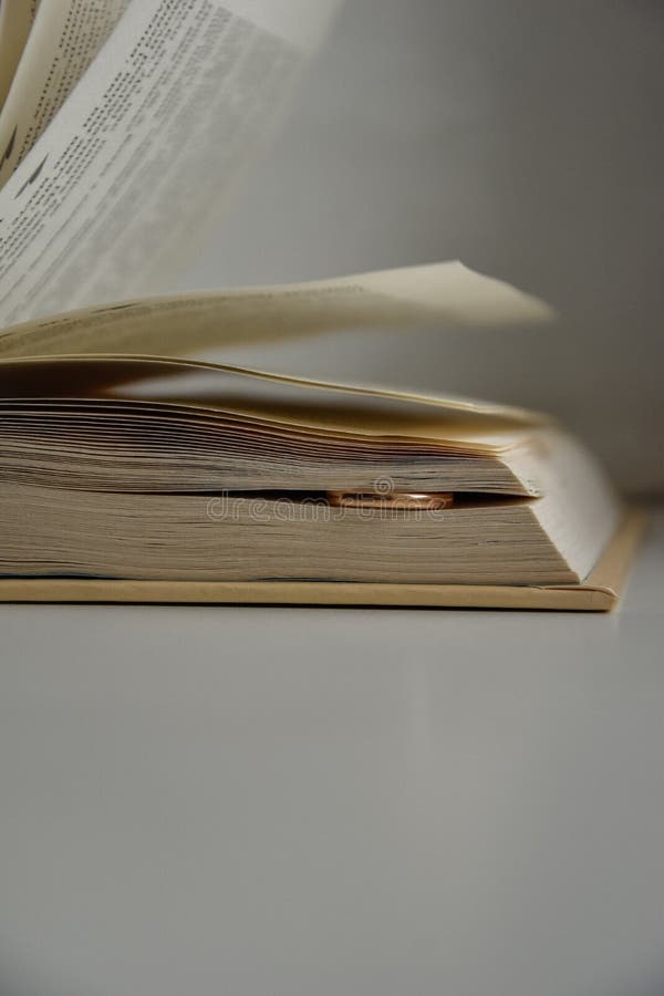 Wedding Ring in the Book Pages Jewelry Stock Image - Image of rings ...