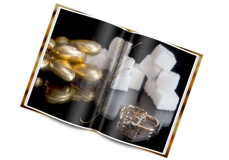 Wedding ring book stock photo. Image of gold, black, flower - 42734466