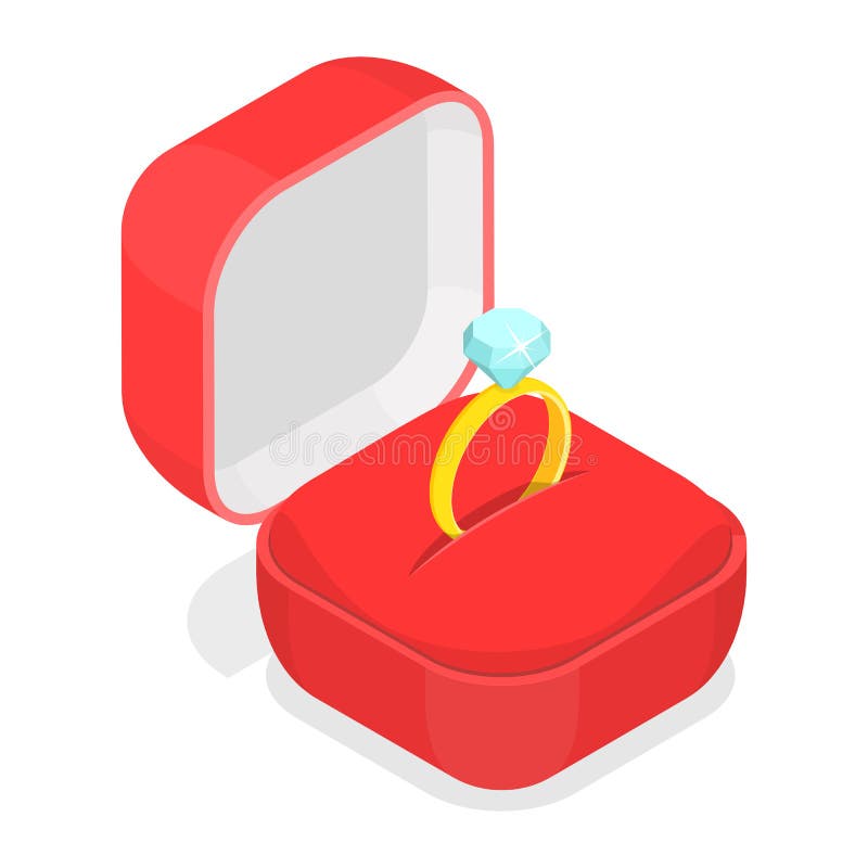 Wedding Ring in the Box Isometric Vector. Stock Vector - Illustration ... Wedding Ring in the Box Isometric Vector. Stock Vector - Illustration ...