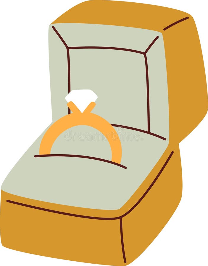 Wedding Ring Box stock vector. Illustration of jewelry - 302229212