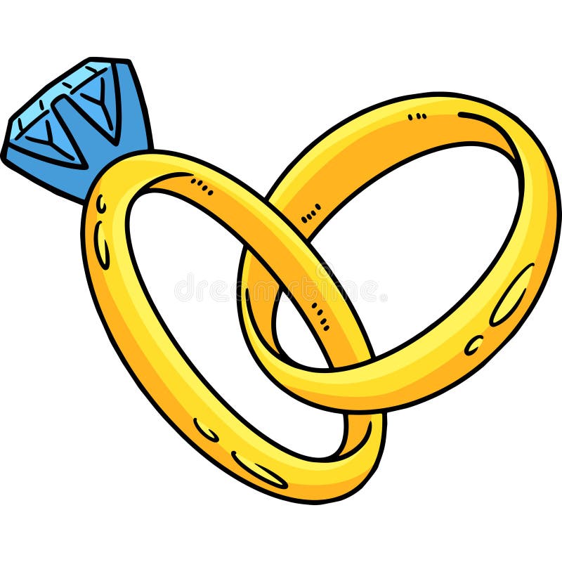 Wedding Ring Cartoon Colored Clipart Illustration Stock Vector ...