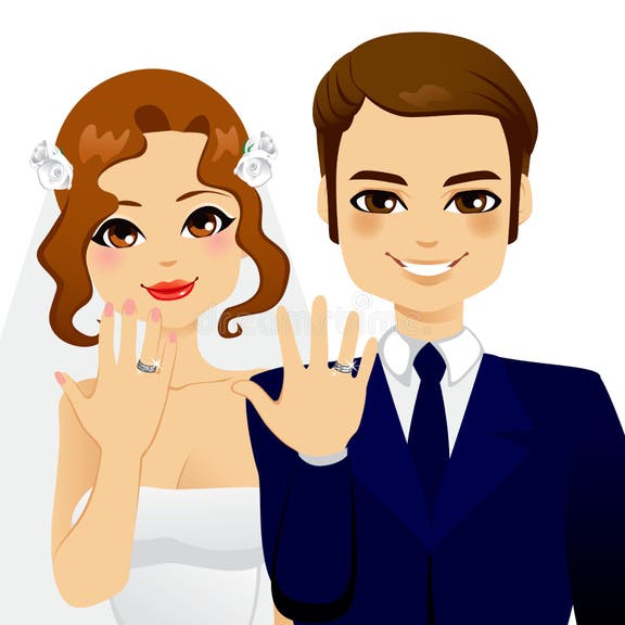 Two Wedding Rings Cartoon Stock Illustrations – 392 Two Wedding Rings ...