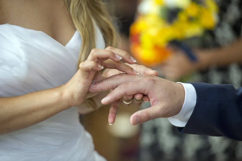 Wedding ring stock photo. Image of anniversary, hanging - 92395750