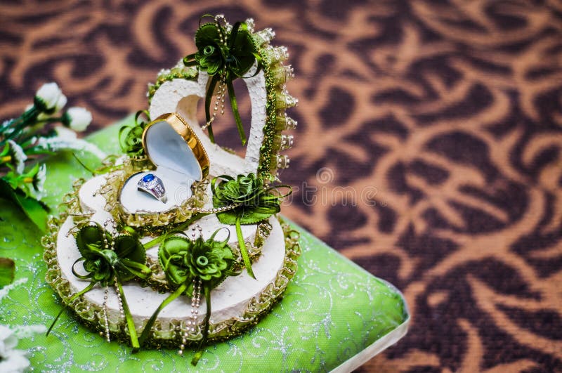 Wedding Ring Decoration stock photo. Image of roses, ring - 31370396