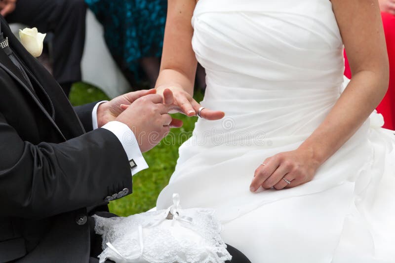 Wedding ring exchange stock photo. Image of ceremony - 41862148