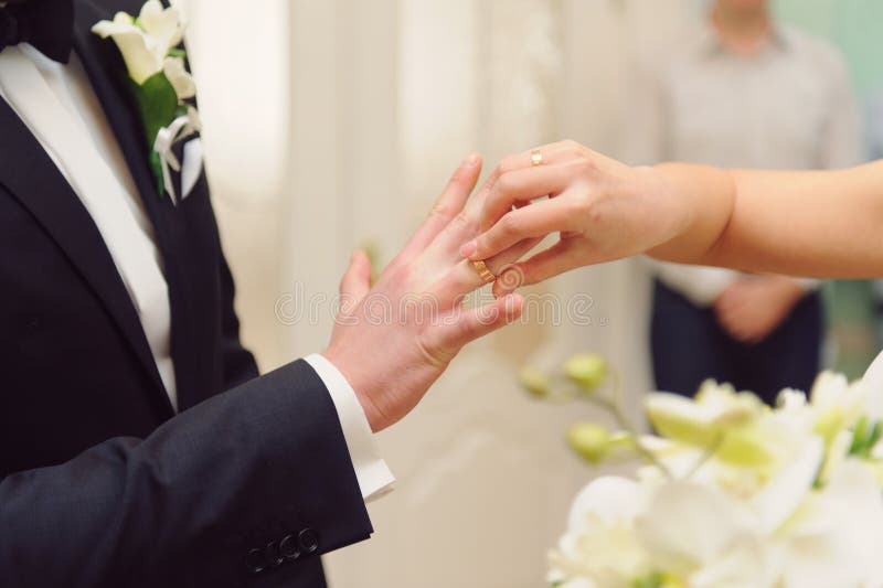 Wedding Ring Exchange stock image. Image of eternity - 46423309