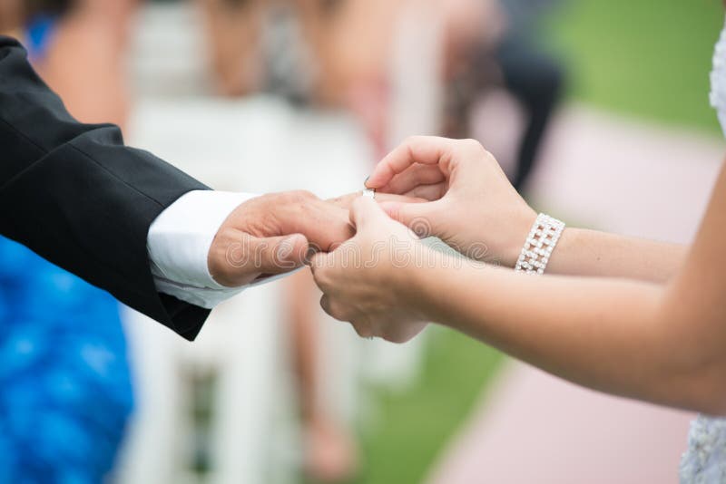 Wedding ring exchange stock image. Image of marrage, exchange - 69692025