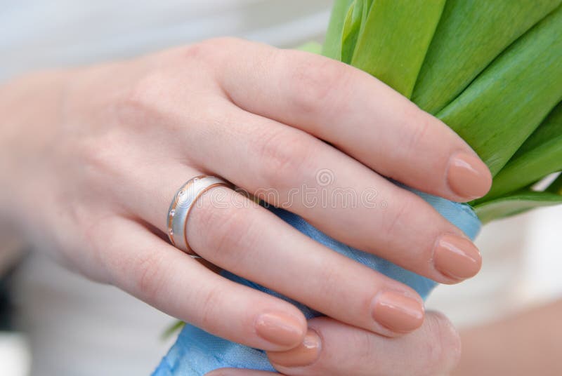 Wedding ring stock photo. Image of human, holding, beautiful - 64154602