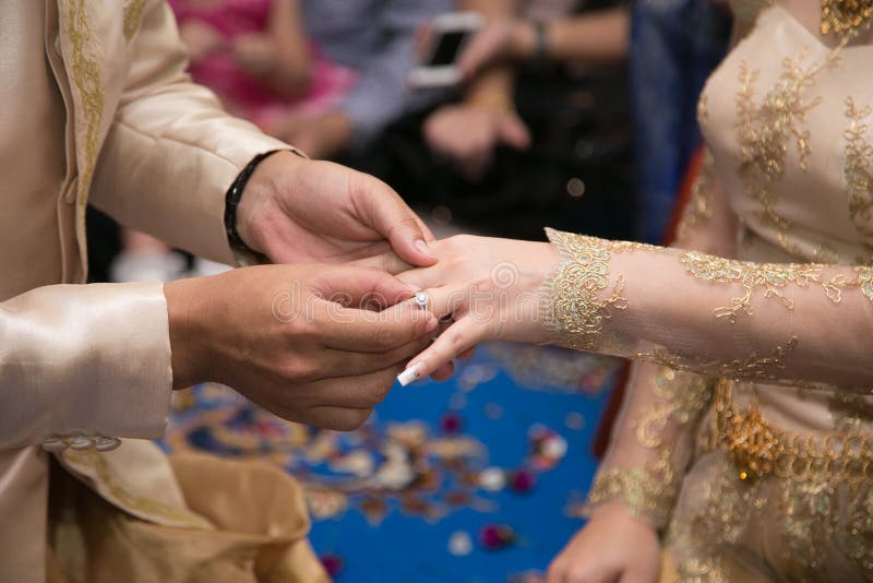 Wedding Ring,groom and Bride Hand in Wedding Ceremony 1 Stock Photo ...