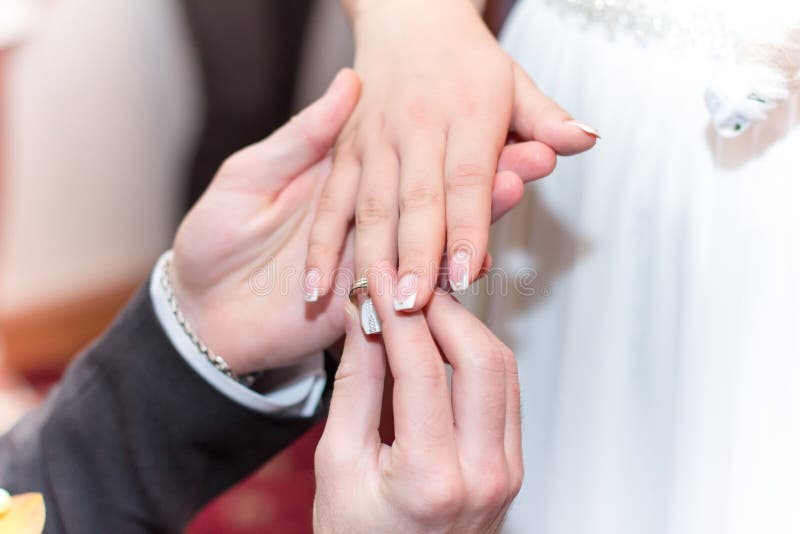 Wedding ring, hands. stock photo. Image of moment, future - 50409130