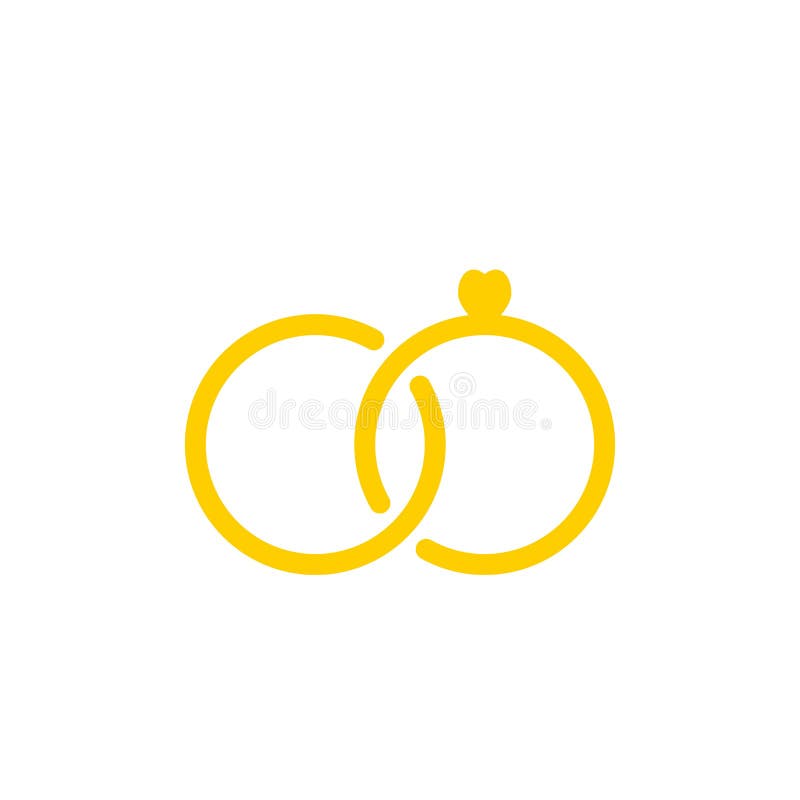 Wedding Ring Icon Logo Vektor Stock Illustration - Illustration of ...