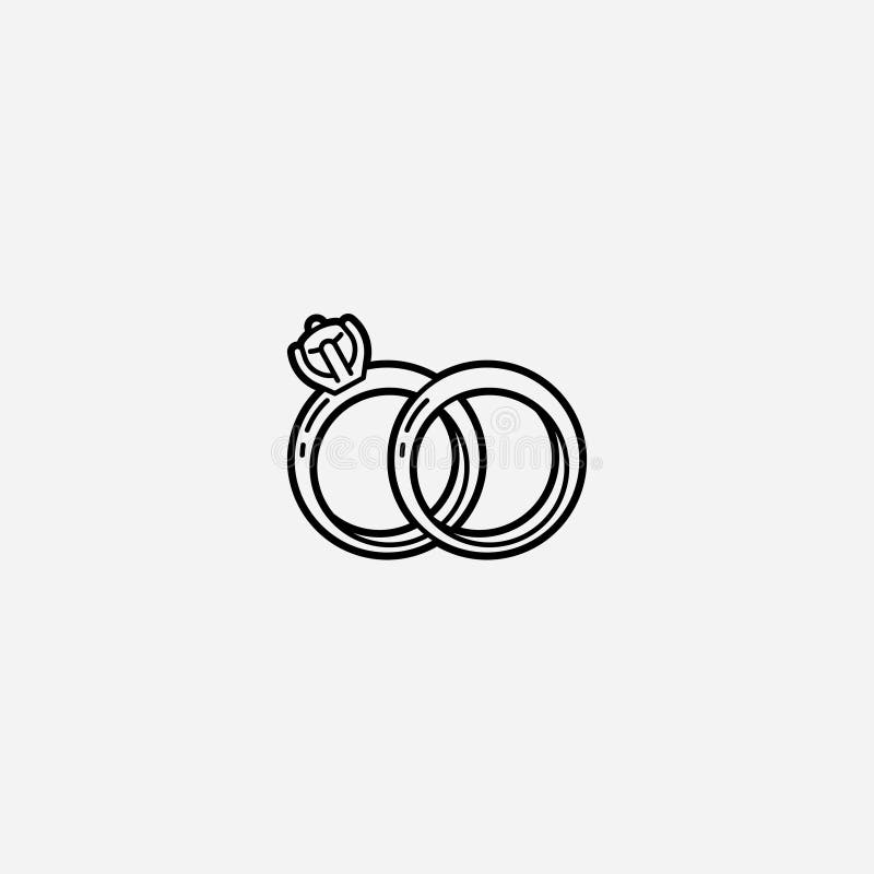 Wedding Ring Vector Icon Sign Symbol Stock Illustration - Illustration ...