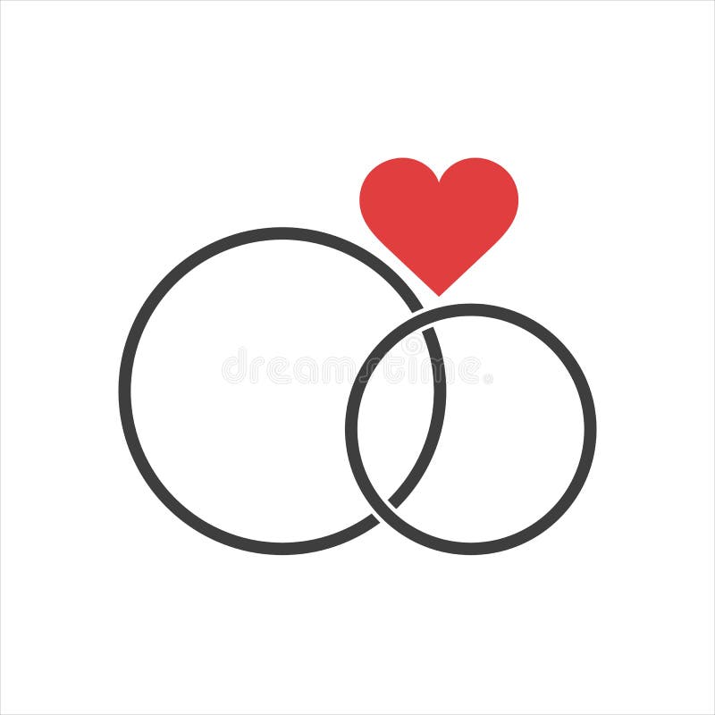 Wedding Ring Icon. Simple Vector Illustration on a White Background ...