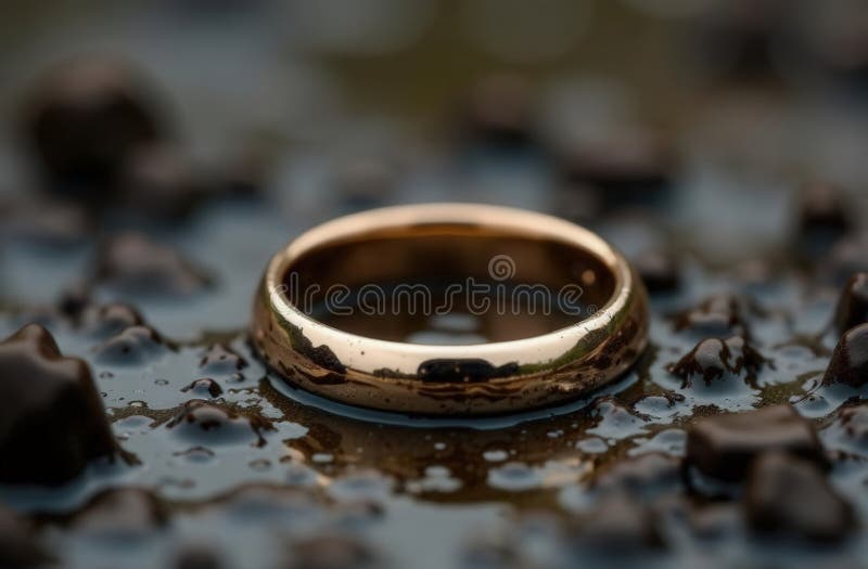 Wedding Ring Lying Wet Stone Stock Photos - Free & Royalty-Free Stock ...