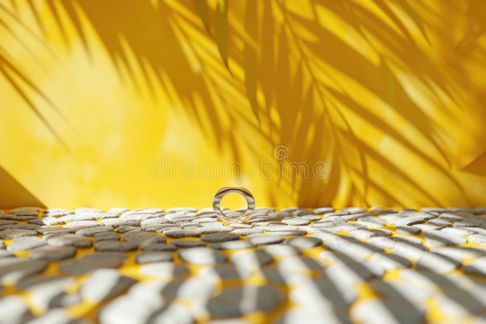 A Wedding Ring Resting on a Stack of Rocks. Ideal for Wedding Concepts ...