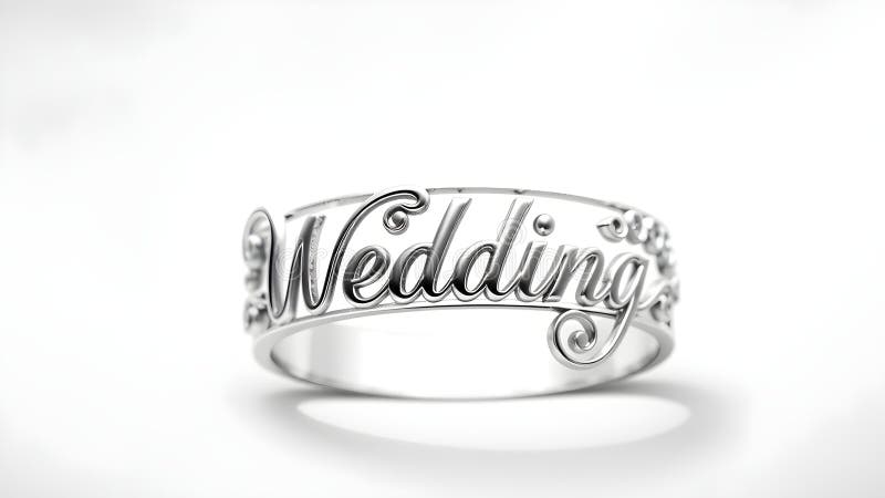 Wedding Ring with the Word Wedding on it Stock Illustration ...