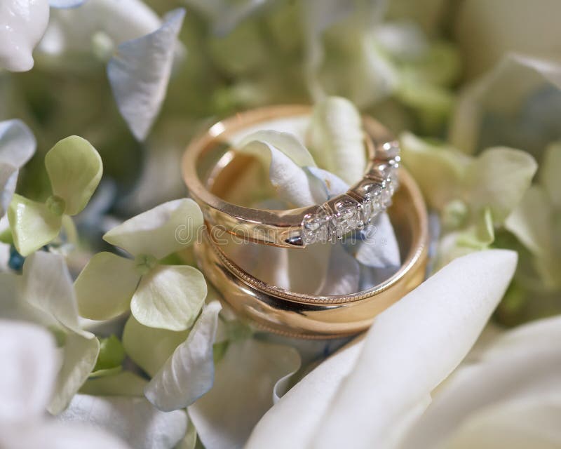 Silver Wedding Rings Background