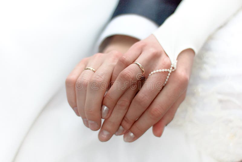 Wedding Rings, Holding Hands Stock Image - Image of gold, male: 14444031