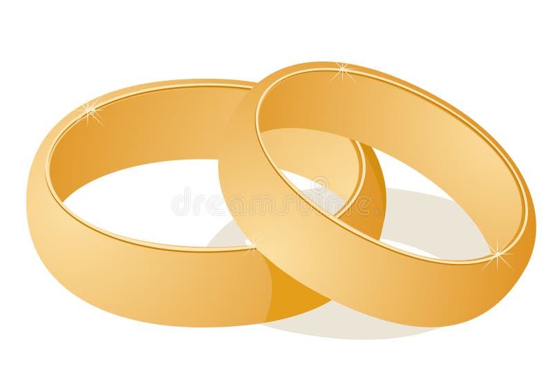 Two Gold Wedding Rings Stock Illustrations – 10,772 Two Gold Wedding ...
