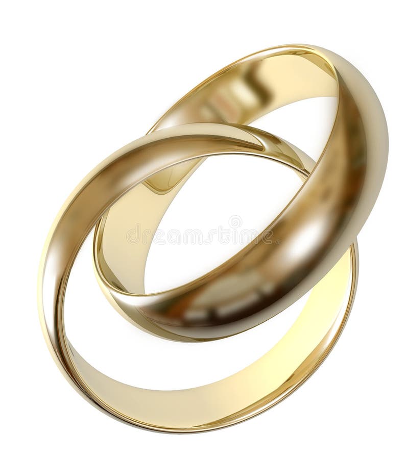 Intertwined Gold Wedding Rings Stock Illustration - Illustration of ...