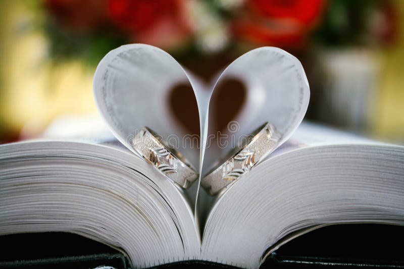 Wedding Rings Background. Engagement or Marriage Template Stock Photo ...