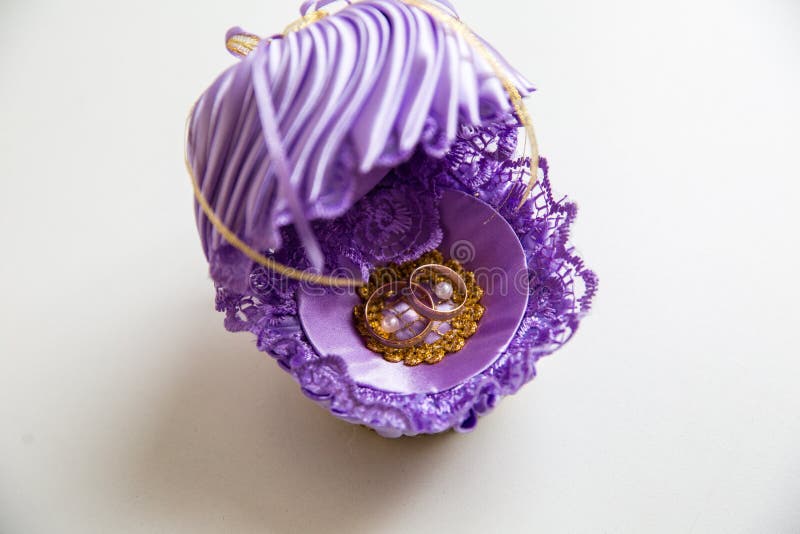 Wedding rings in a box stock image. Image of wedding - 135936321