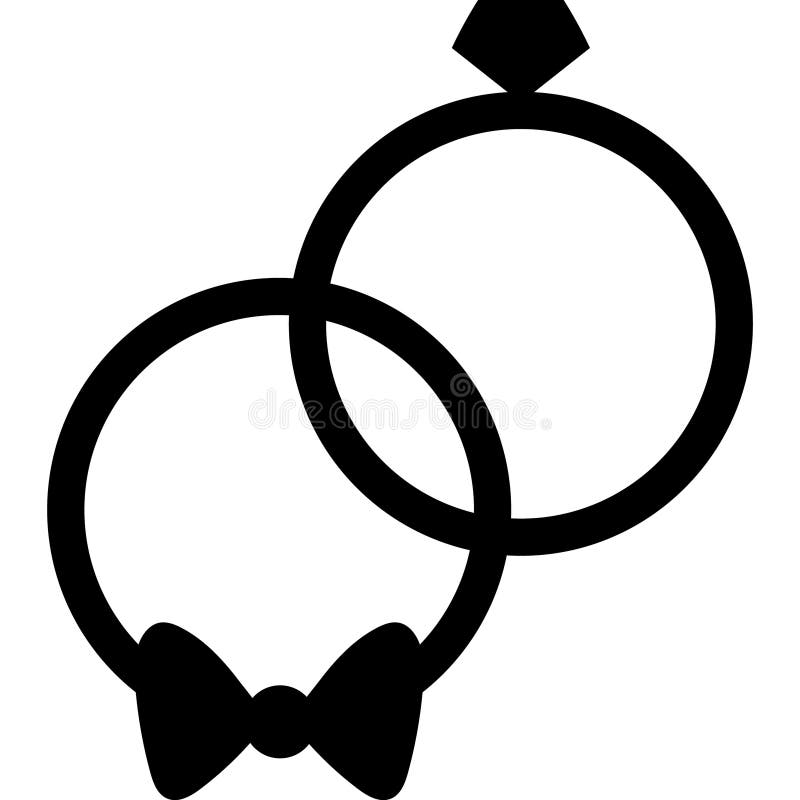 Wedding Rings for Bride and Groom Stock Vector - Illustration of ...