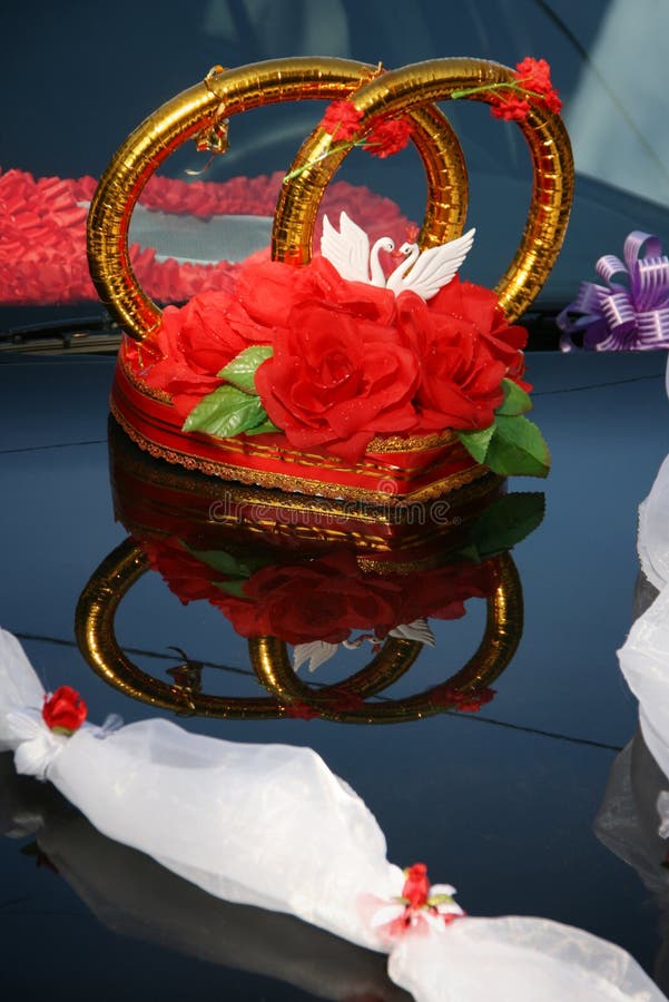 Wedding rings stock photo. Image of decorated, automobile - 76796032