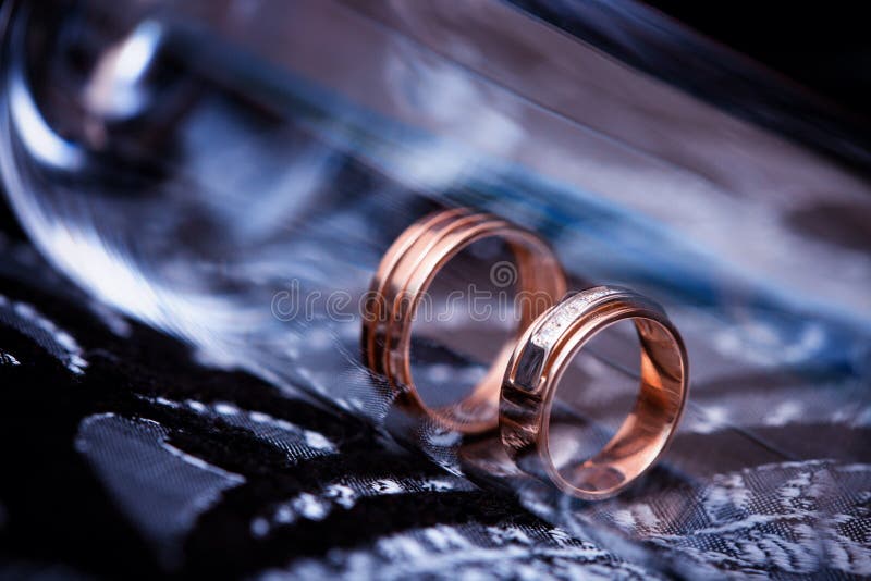 Wedding rings close-up stock image. Image of marriage - 24138701