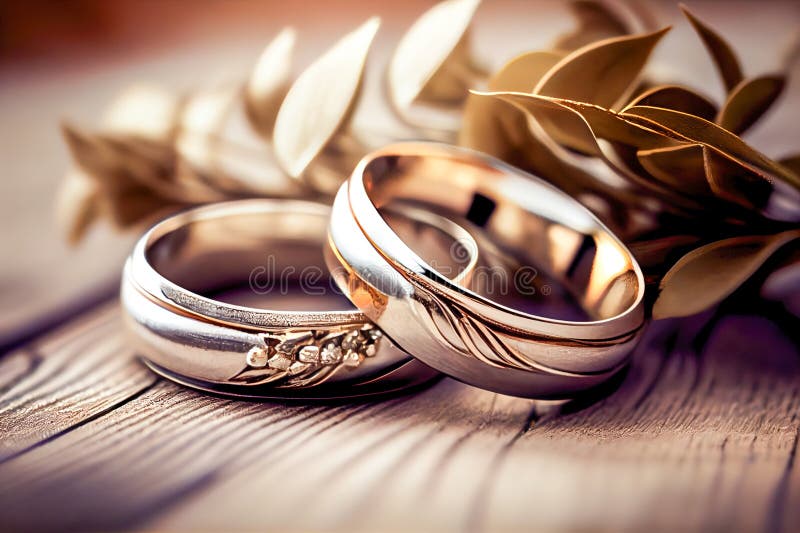 Wedding Rings Close-up. Generative AI Stock Illustration - Illustration ...